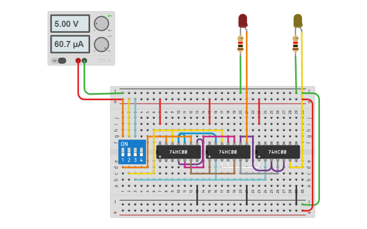Circuit design FULL SUBTRACTOR USING NAND GATE - Tinkercad