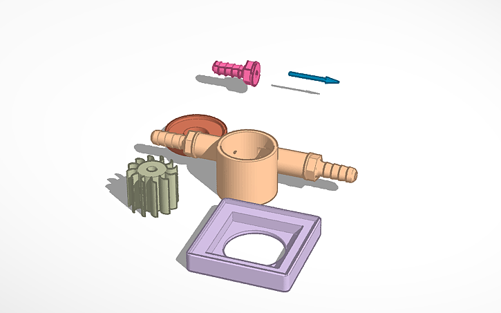 3D design Water Motor - Tinkercad