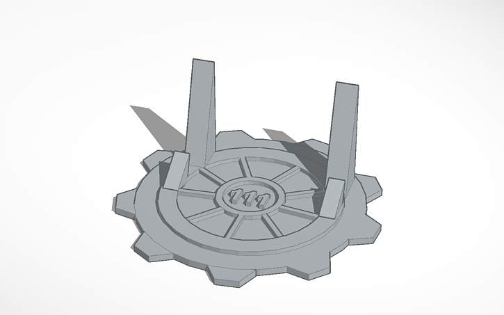 3D design Fallout Vault door iPad stand | Tinkercad