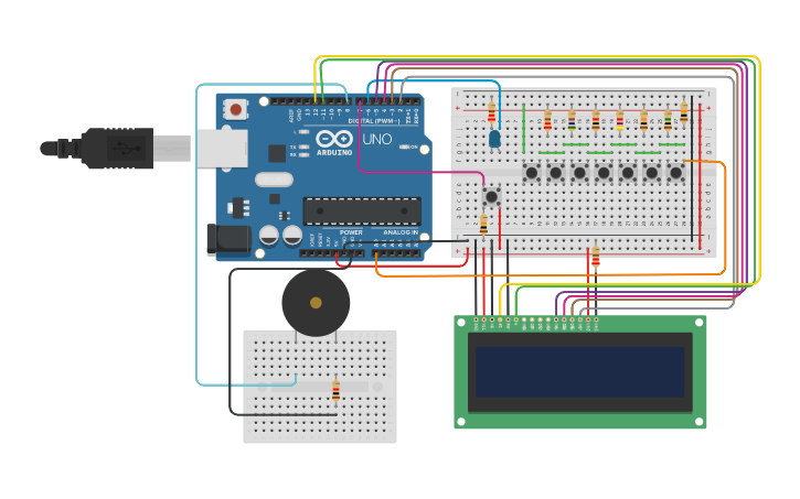 Circuit design Arduino Piano - Tinkercad