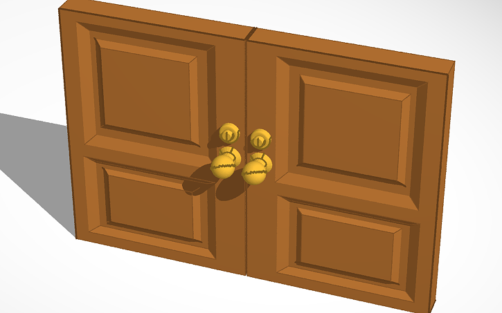 3D design Front doors - Tinkercad