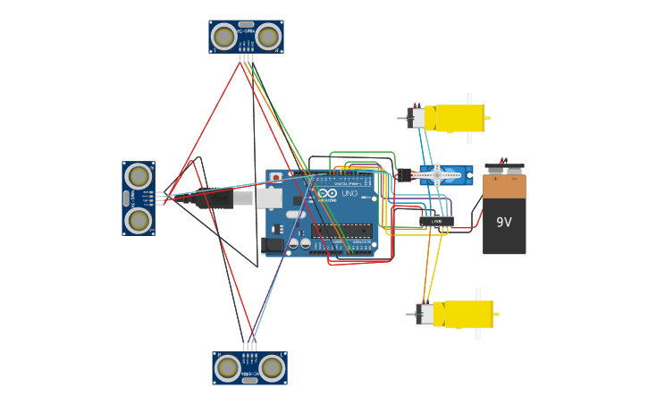 Circuit design obstacle avoidance - Tinkercad