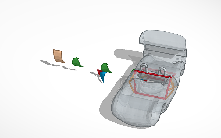 3D design 550 rear frame - Tinkercad
