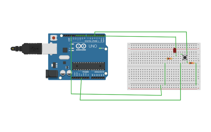 Circuit Design Push Button With Led Arduino Tinkercad 0310