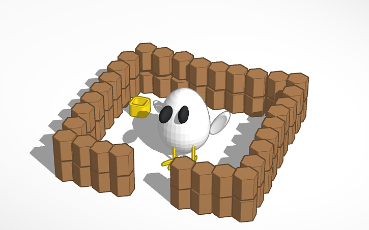 3D design chicken - Tinkercad