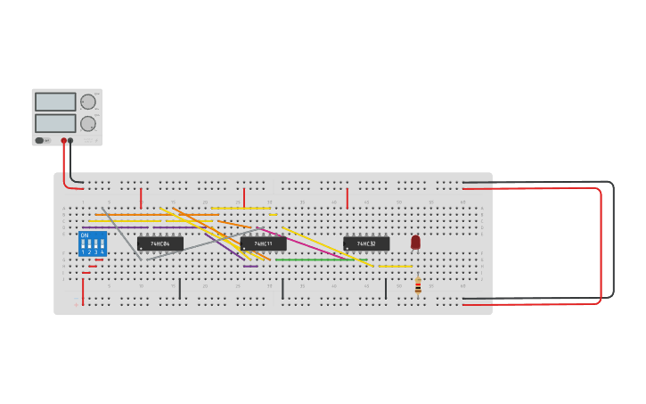 Circuit design logic implimintation - Tinkercad