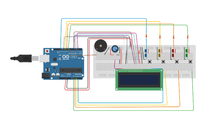 Circuit design Genius com visor - Tinkercad