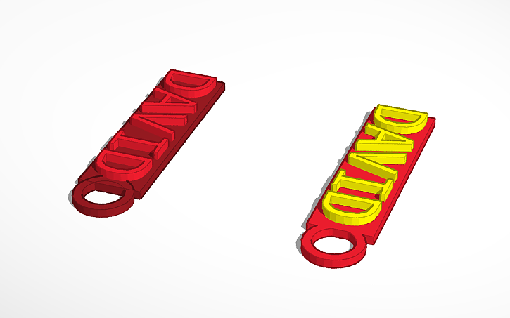 3D design KEY CHAIN - Tinkercad