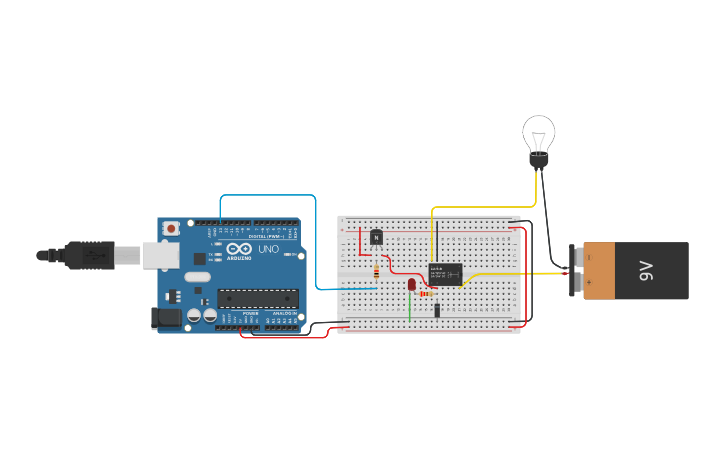 Circuit design Ejemplo con Relay - Tinkercad