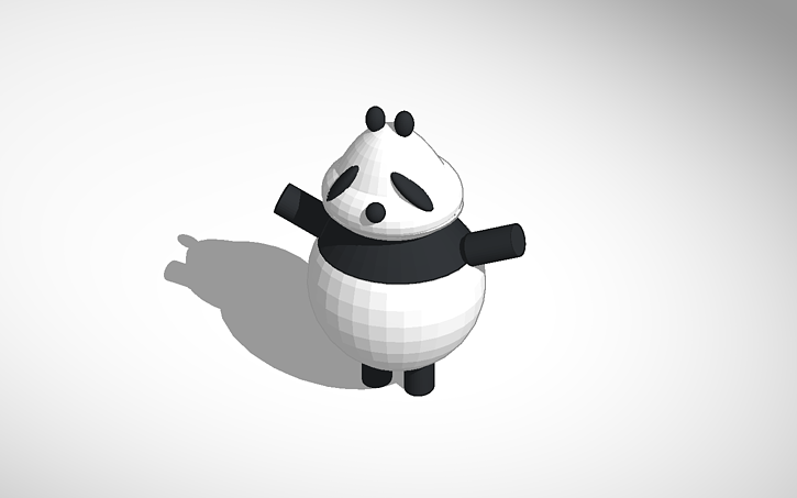 3D design panda - Tinkercad