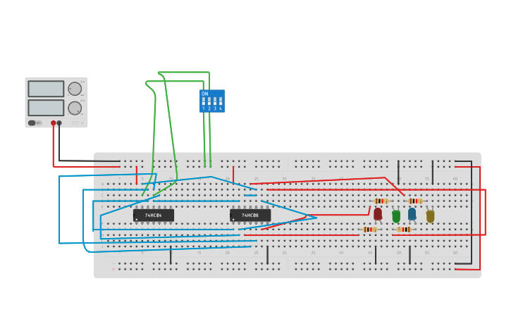 Circuit design 2-t0 -4 Decoder(Lab7) - Tinkercad