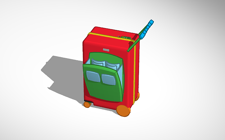 3D design Foldable Suitcase (Open Compartment) - Tinkercad