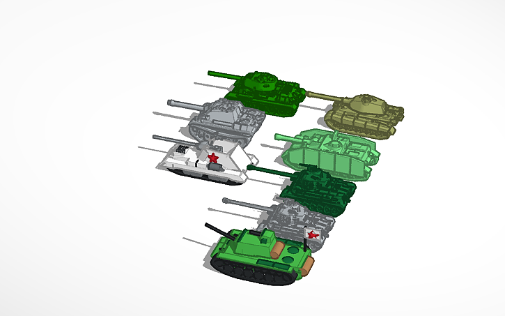3D design WWII Tanks - Tinkercad