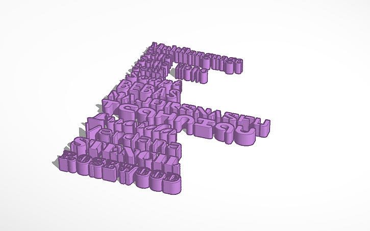 3D design Fonts - Tinkercad