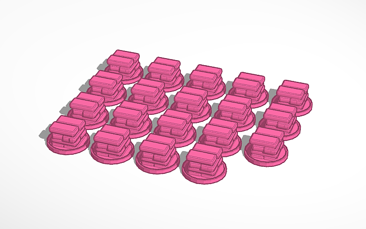 3D design Catan Resource Card Tokens - Brick - Tinkercad