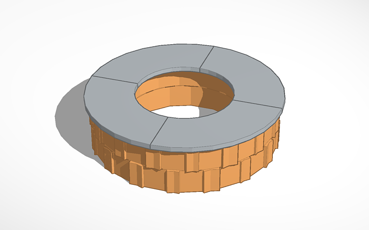 3D design fire pit - Tinkercad