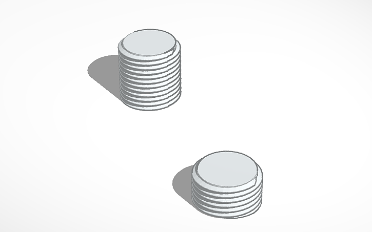 3D design 1/2 inch npt pipe thread - Tinkercad