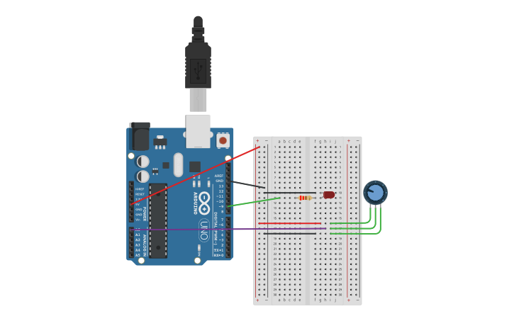 Circuit Design Potentiometer Activity Tinkercad