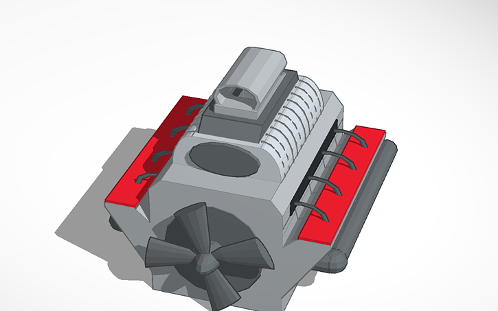 3D design V8 Supercharged Engine - Tinkercad