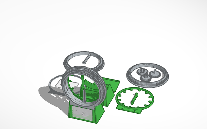 3D design Floating needle clock - Tinkercad