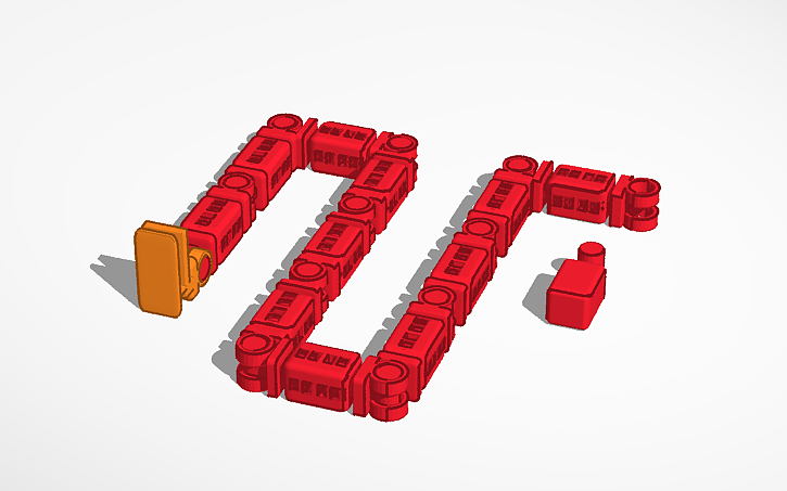 3D design Printable tail V2 - Tinkercad