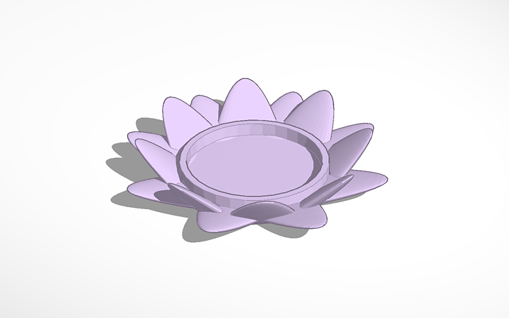 3D design Lotus Candle Holder | Tinkercad