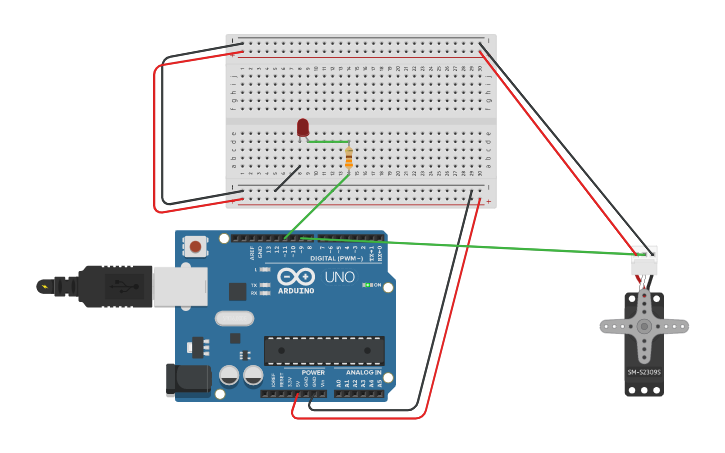 Circuit design Arduino Servomotor - Tinkercad Circuit design Arduino Servomotor - Tinkercad