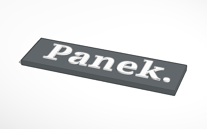 3D design panek. - Tinkercad