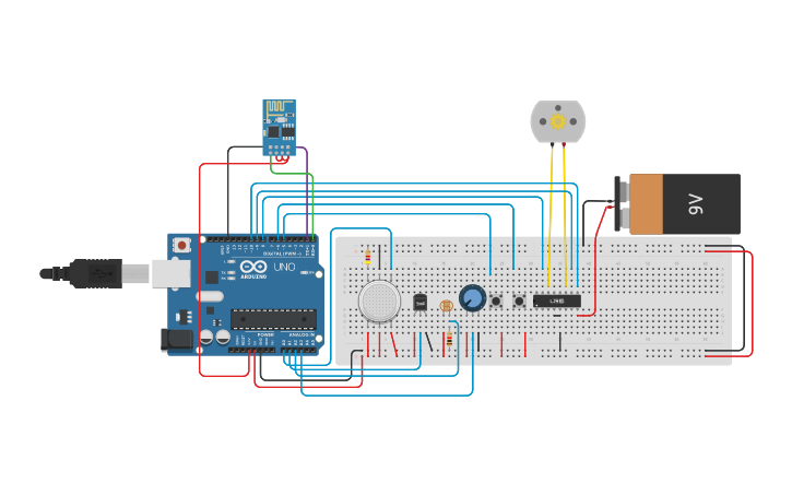 Circuit design Smart Window - Tinkercad