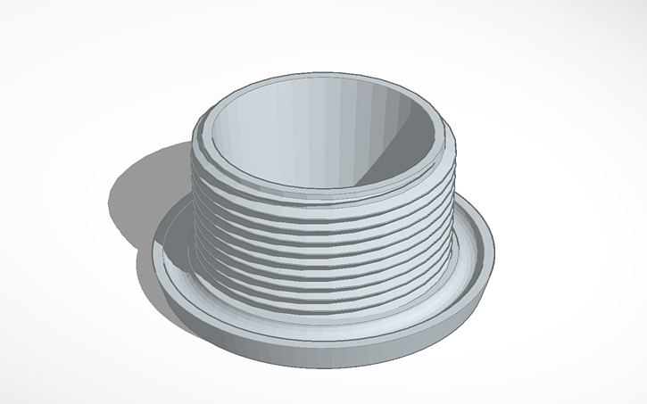 3D design Basin overflow - Tinkercad