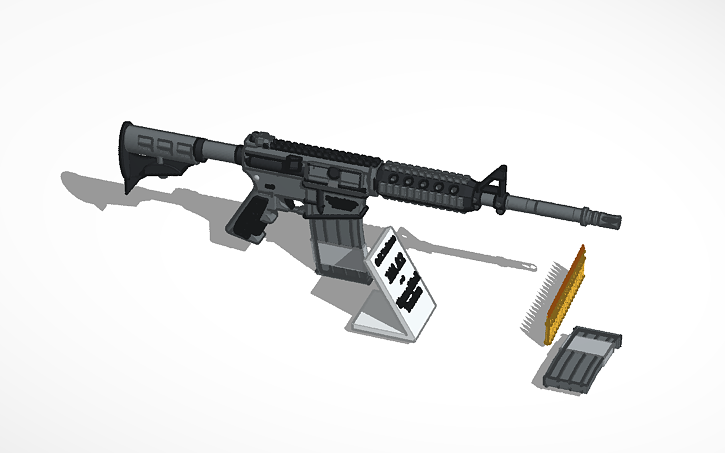 3D design M4 Assault Rifle (Unmodded version) - Tinkercad