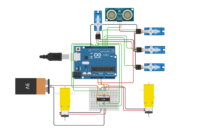 Circuit design robot | Tinkercad