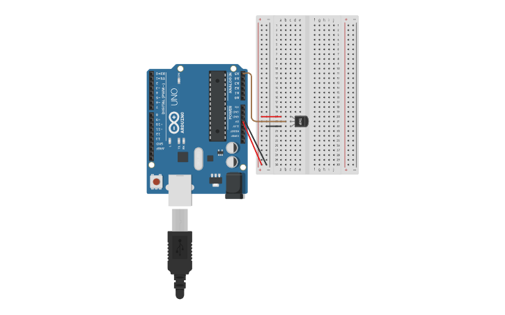 Circuit design Sensor de temperatura lm35 - Tinkercad Circuit design Sensor de temperatura lm35 - Tinkercad