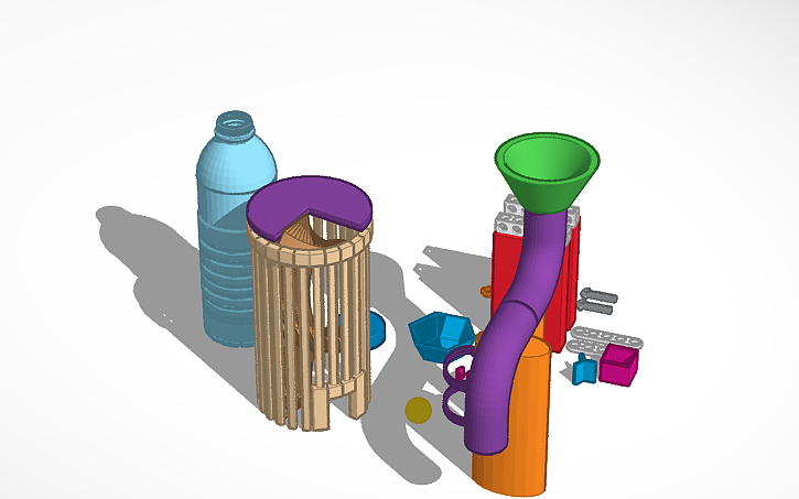 3D design ball track - Tinkercad
