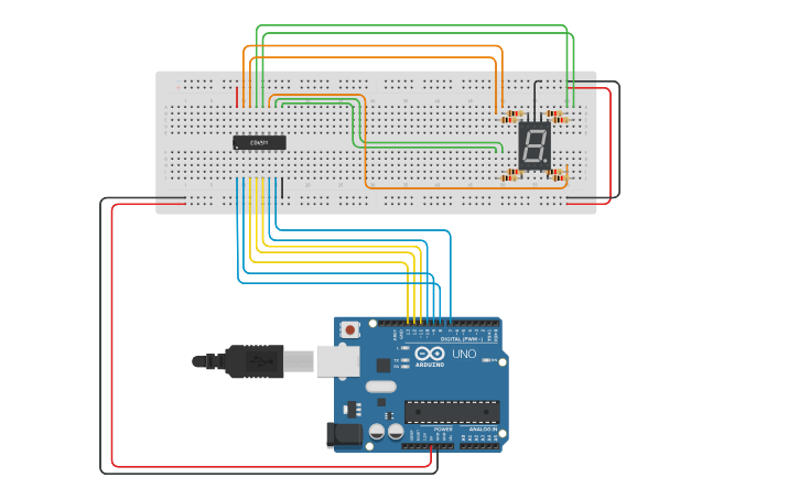 Circuit design COUNTER - Tinkercad