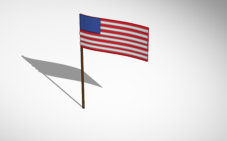 3D design American Flag - Tinkercad
