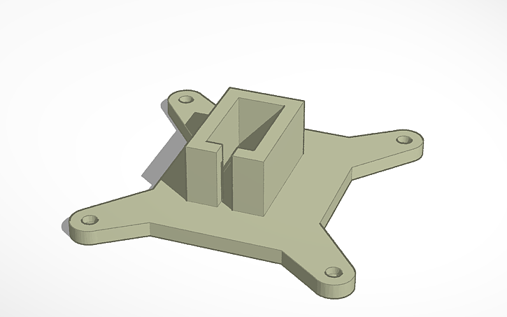 3D design Base para mini servo - Tinkercad