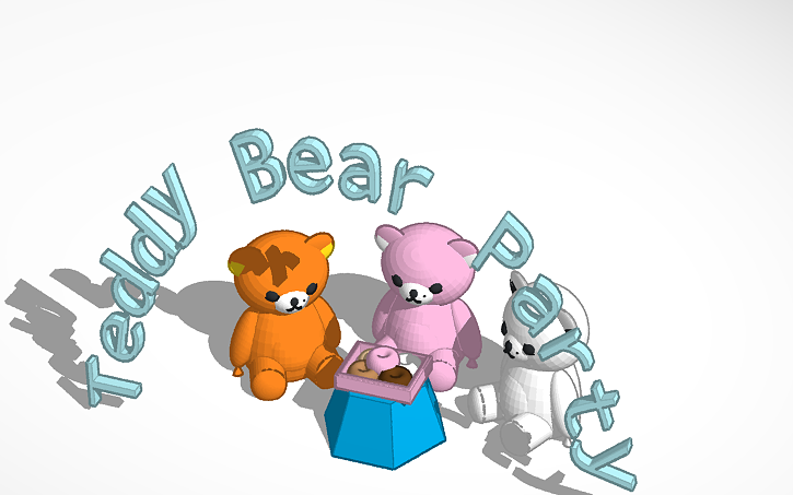 3D design Teddy Bear Party!!!