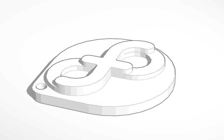 3D design Fedora Logo | Tinkercad