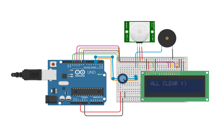 Circuit Design Pir Sensor Tinkercad