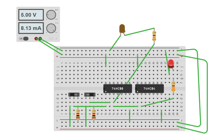 Circuit design voting system - Tinkercad