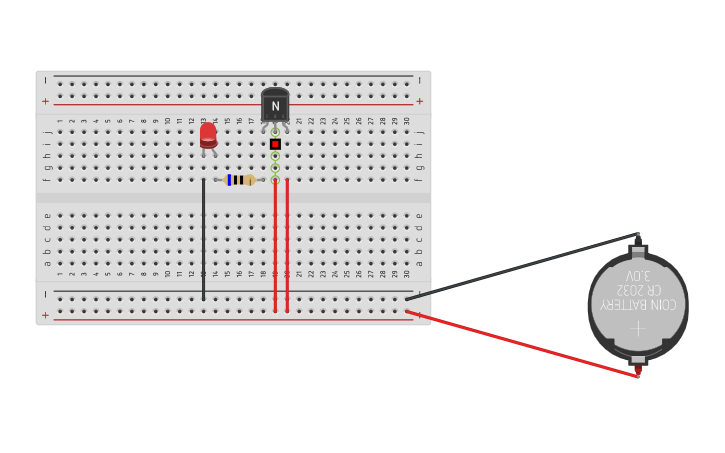 Circuit design Transistor - Tinkercad