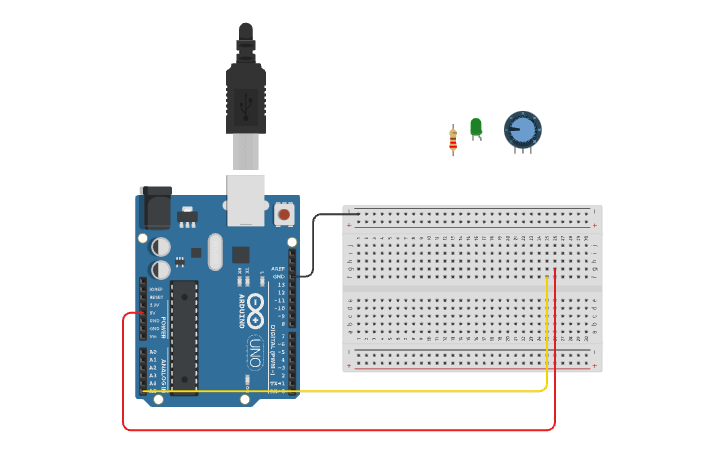 Circuit Design Mod 5 Part 3 Delay Using The Potentiometer Tinkercad 6513