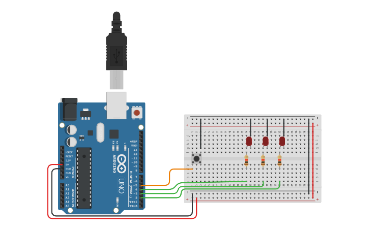 Circuit design Copy of Blocking_NonBlocking_Delay_UpDownCounter - Tinkercad