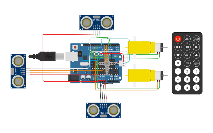 Circuit design smart car - Tinkercad