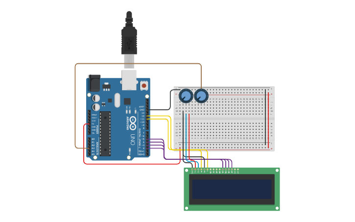 Circuit design Voltmeter LAB_2 | Tinkercad