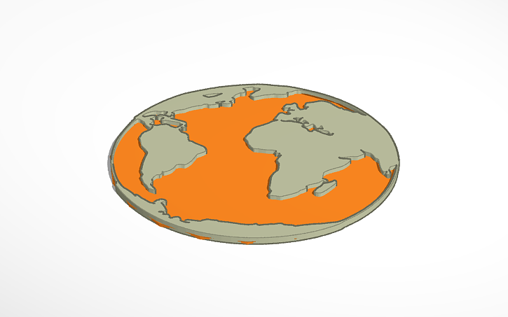 3D design ABS Planet Earth - Tinkercad