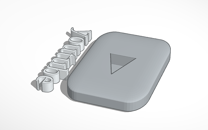 3D design placa de youtube - Tinkercad