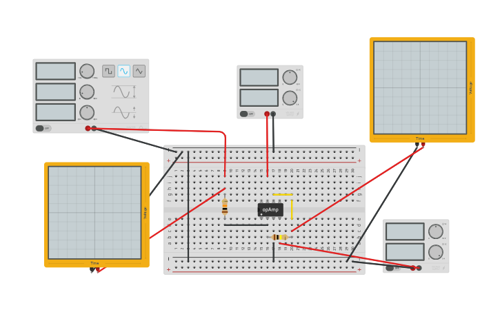 Circuit design Amplificador inversor - Tinkercad