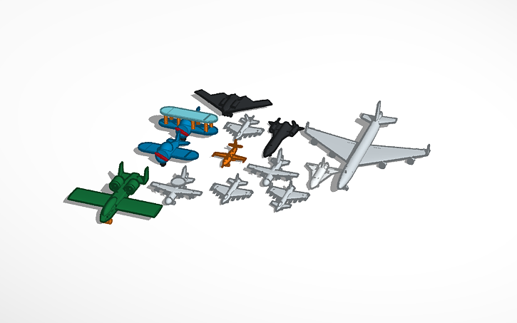 3D design airplanes - Tinkercad